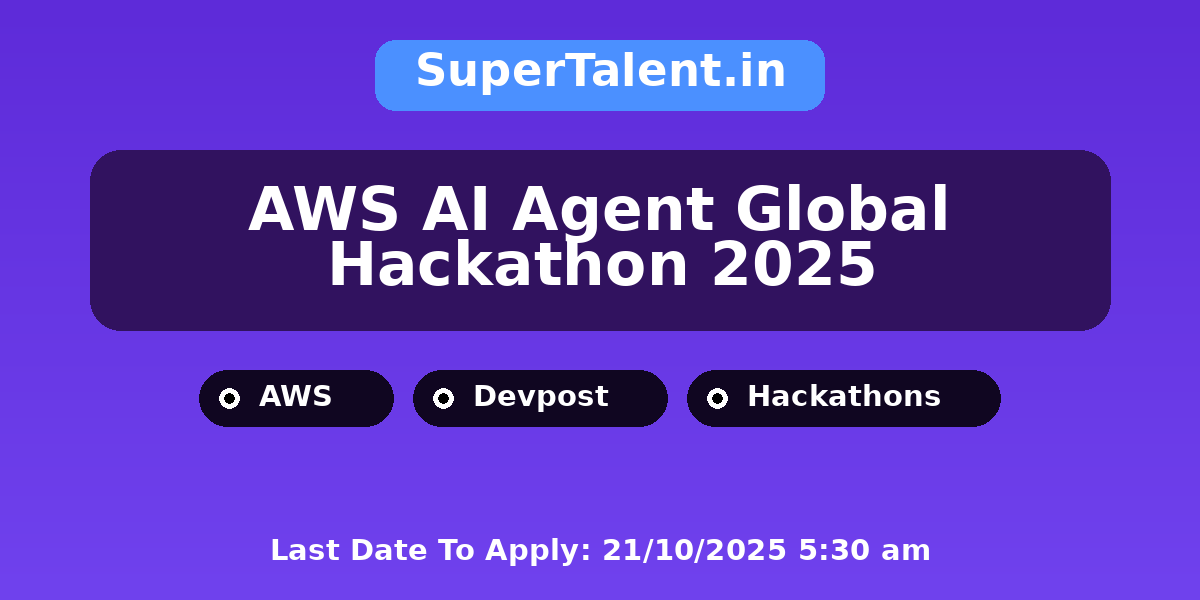 AWS AI Agent Global Hackathon 2025 - SuperTalent.in